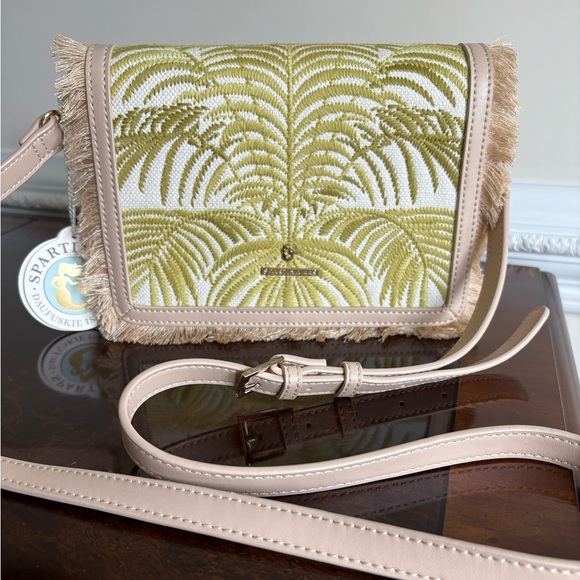 Spartina 449 | Bags | Spartina 449 Cream And Green Fern Crossbody Bag ...